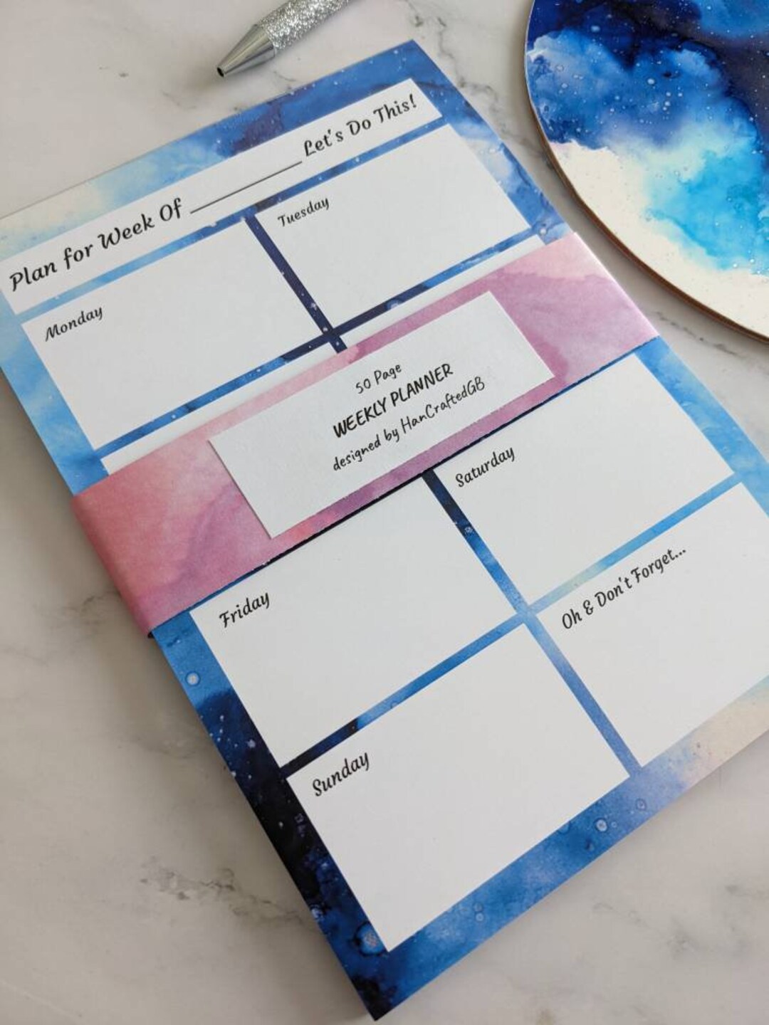 Alcohol Ink Art Weekly Planner: A5 Desk Pad, To-do List - Etsy