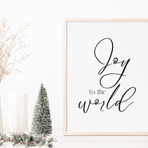 Joy to the World Printable Wall Art Hymn Print Farmhouse - Etsy
