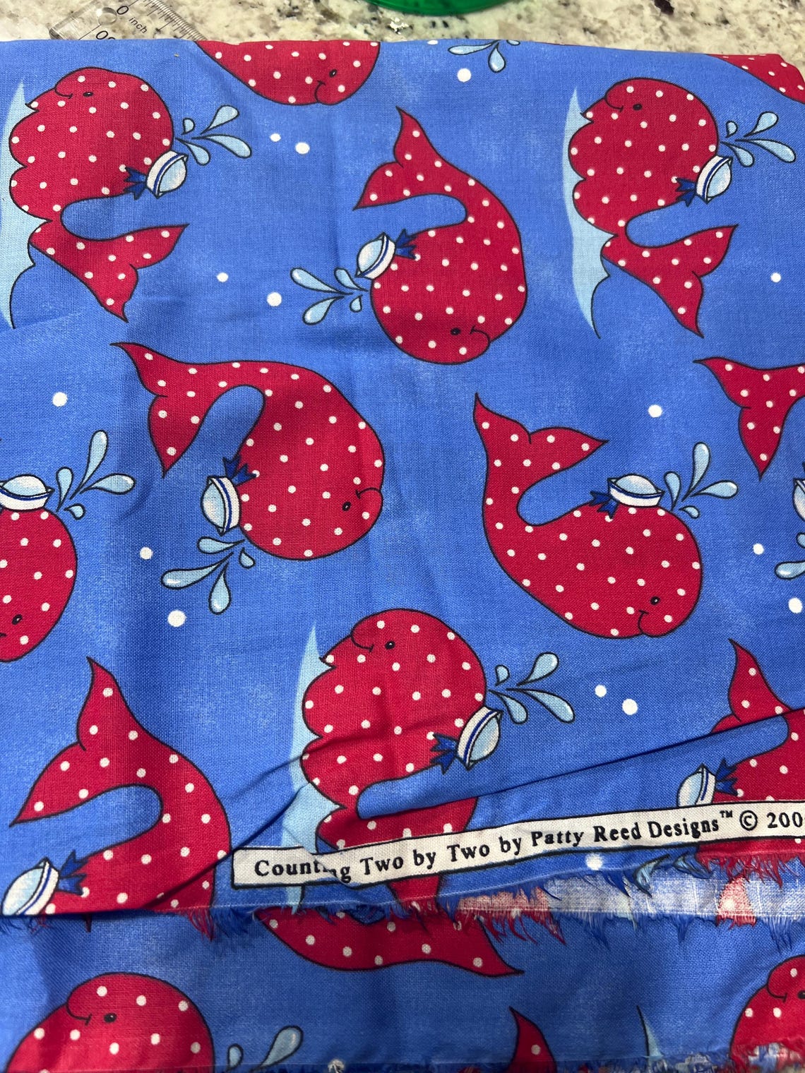 Fabric Traditions by Patty Reed Designs Counting Two by Two Whale ...