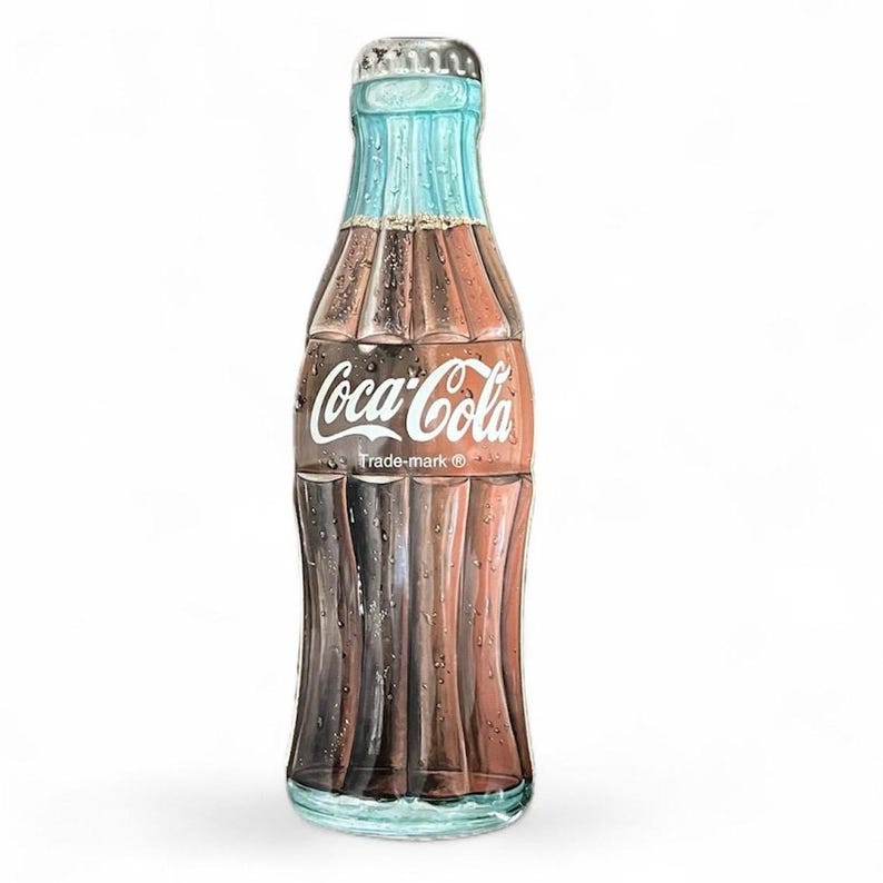Vintage Coca-cola Bottle Shaped Tin 3D Metal Lata Soda Pop Coke 1997 13 ...
