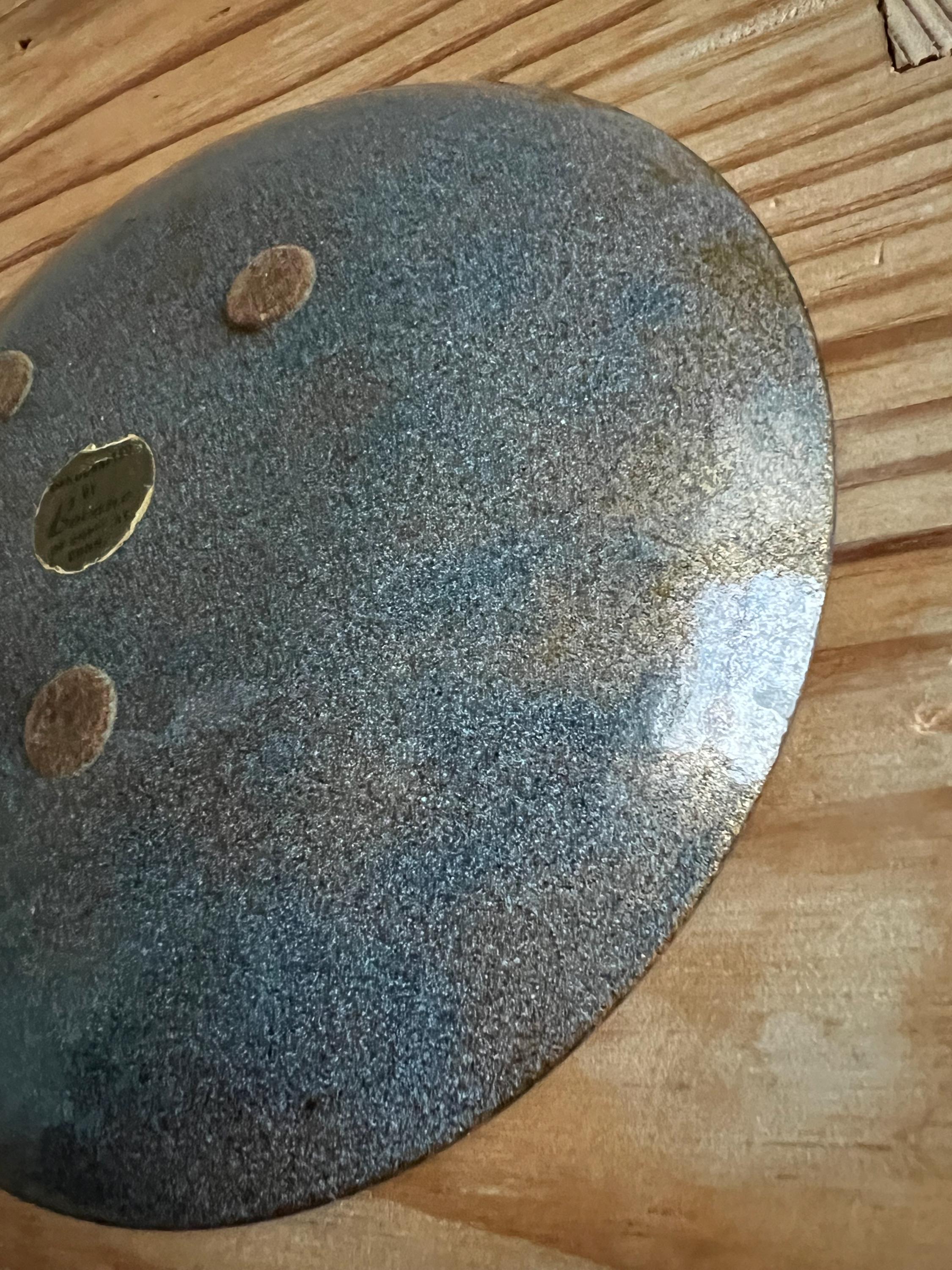 Handcrafted Bovano Enamel on Copper Bowl Starburst Brown Yellow ...