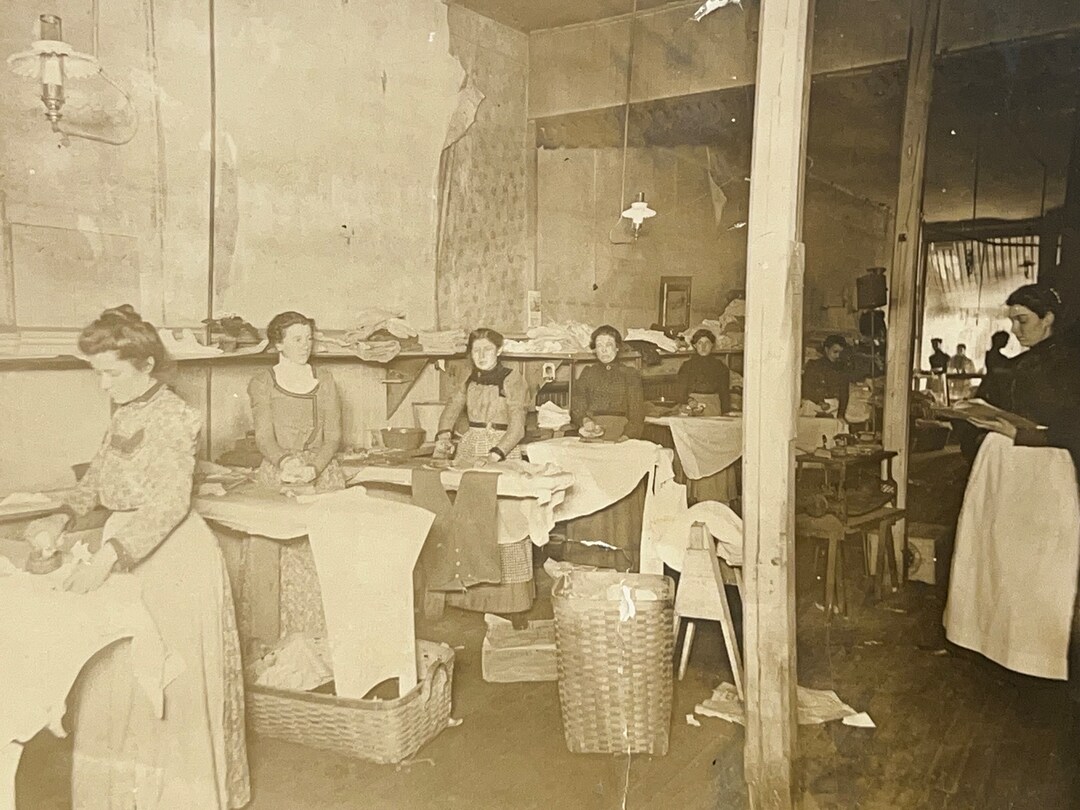 Antique Occupational Photo Early 1900s Laundry Textile - Etsy