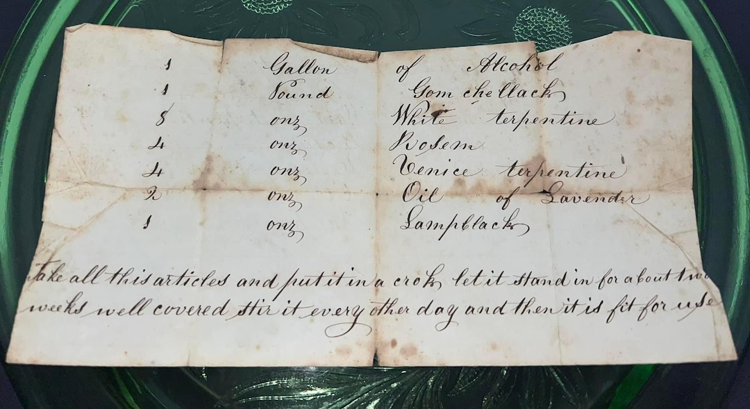 Antique Victorian Hand Written Recipe 1860-1880 Recipe for - Etsy