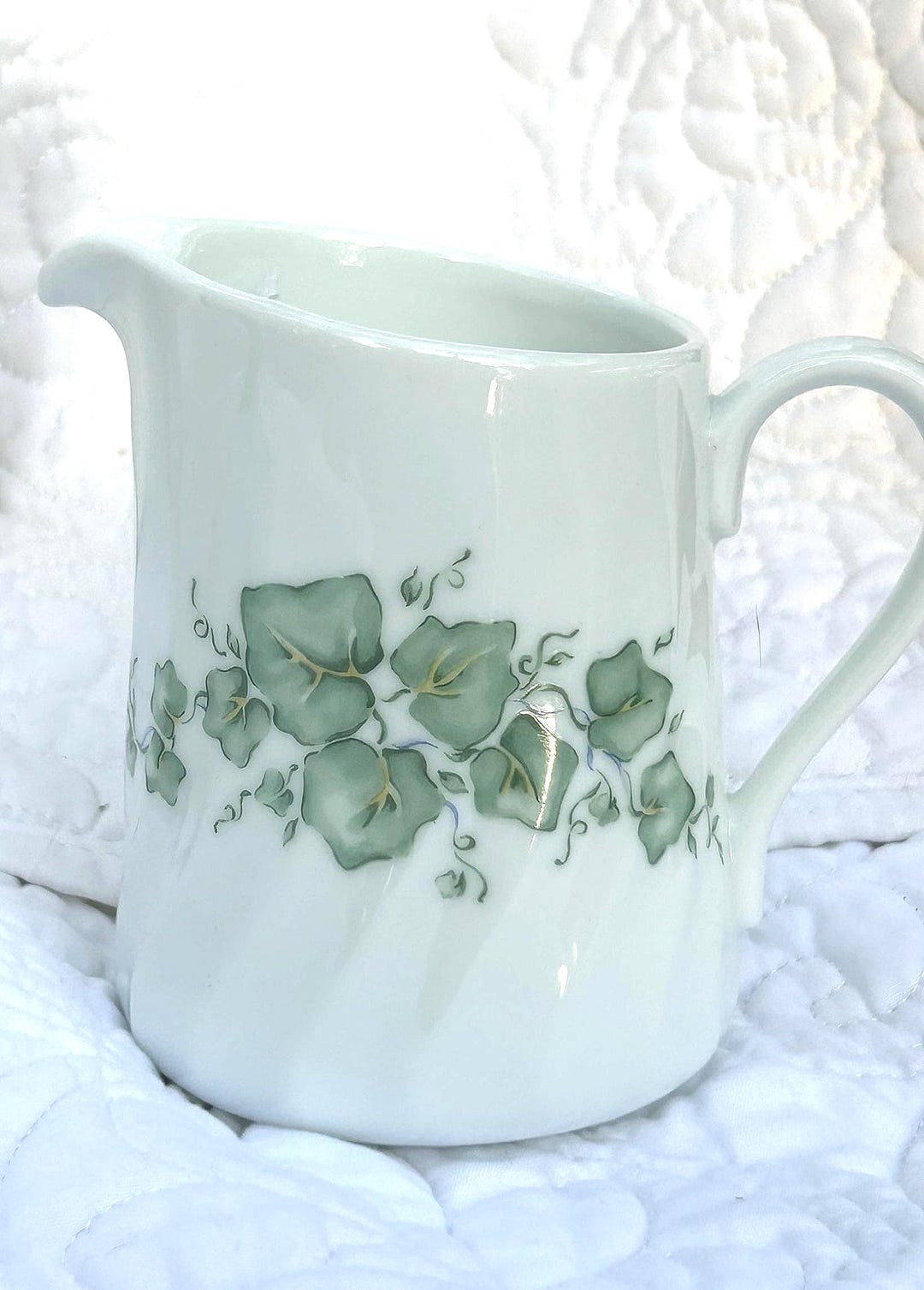 Vintage Corelle Callaway Ivy Creamer – 1990s Stoneware With Green Ivy ...