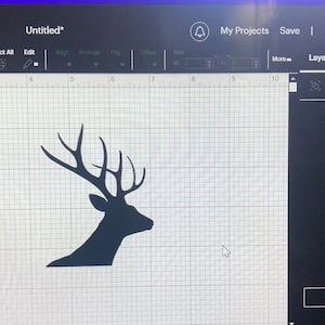 Deer Buck Head Side View Silhouette SVG Layered for Color Change Cricut ...