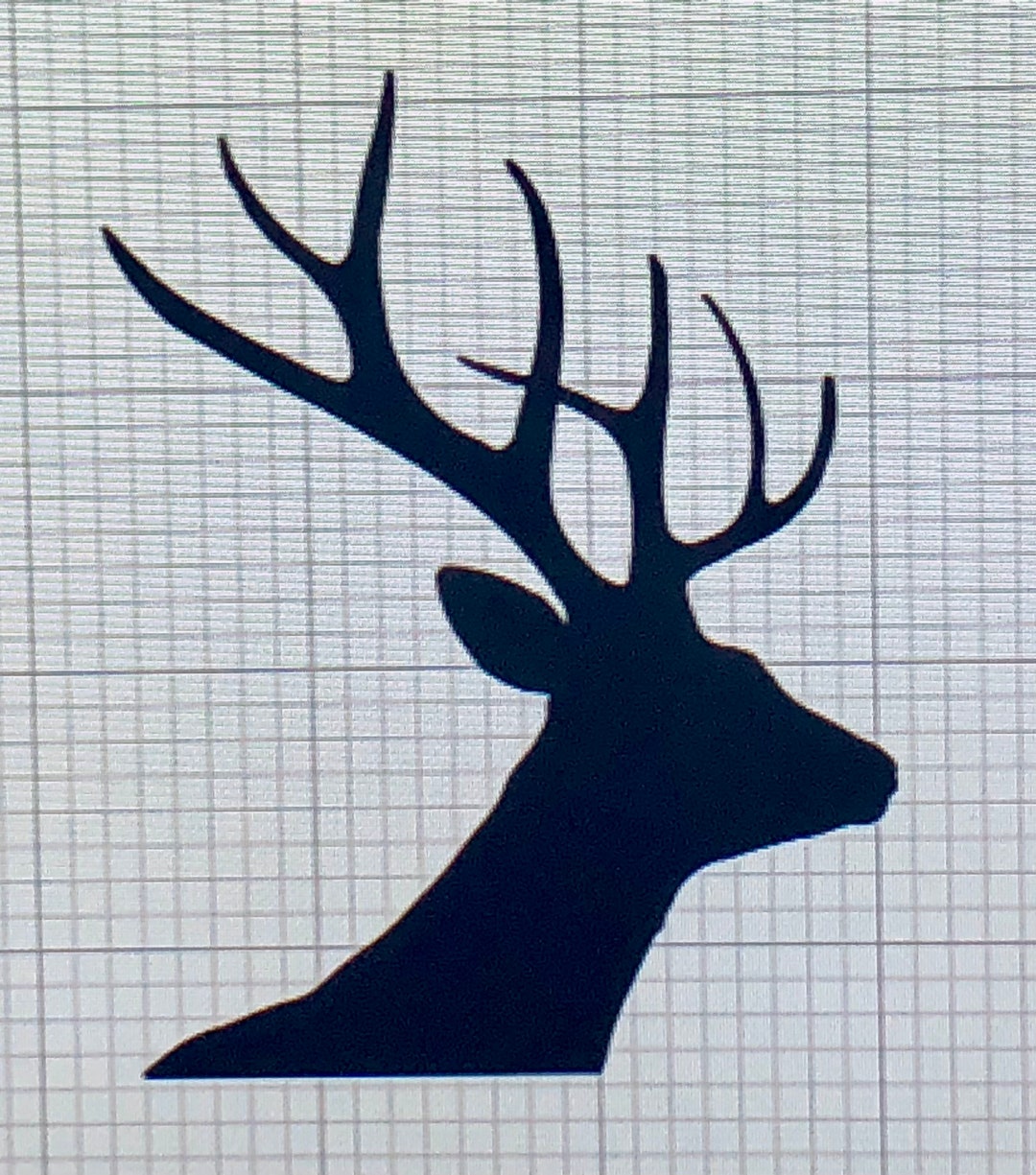 Deer Buck Head Side View Silhouette SVG Layered for Color Change Cricut ...