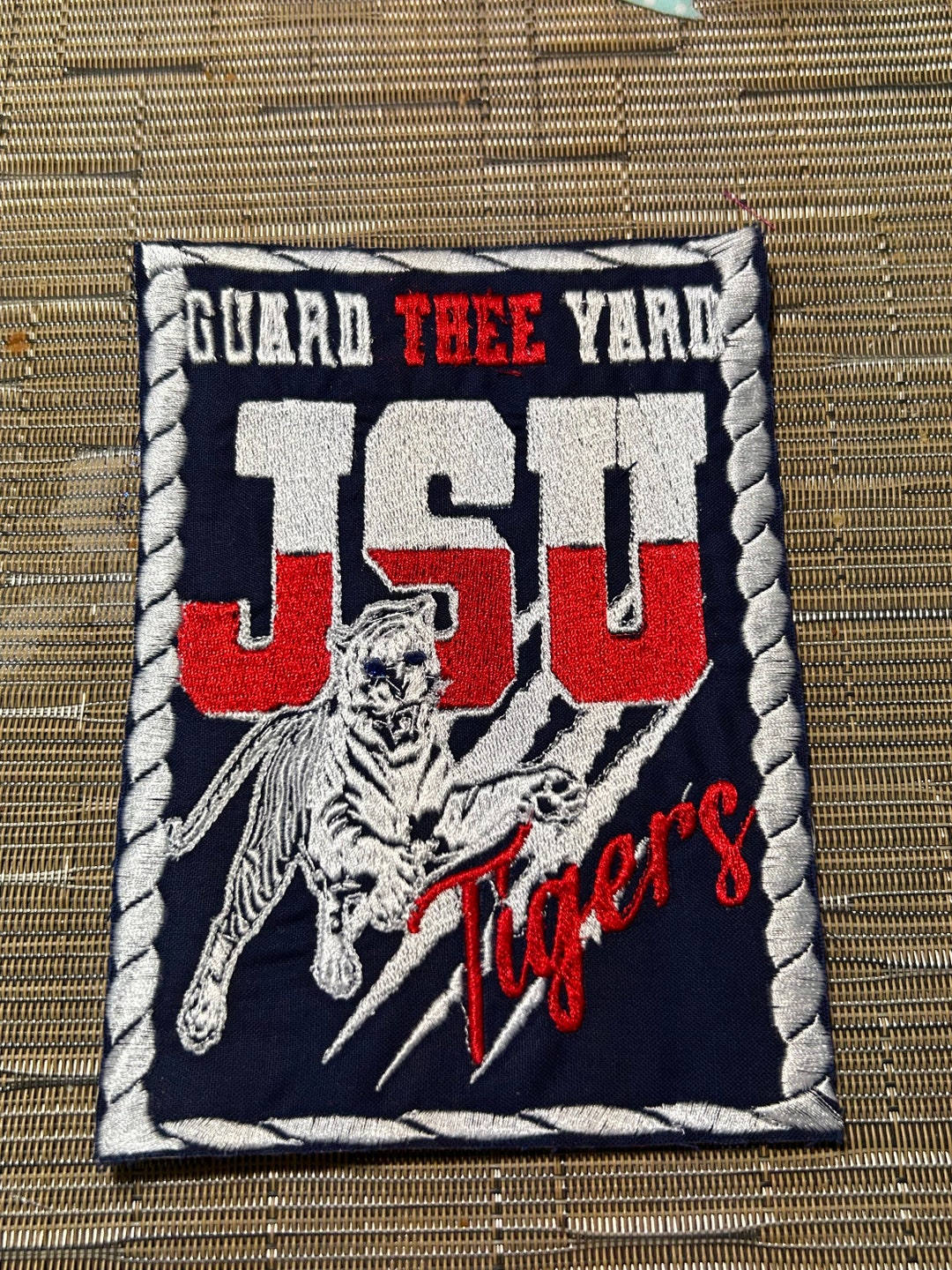 JSU Iron on Patch Guard Thee Yard Tigers Blue White Red 5X7 - Etsy