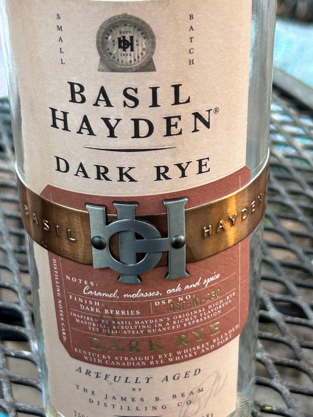 Basil Hayden Empty 750ml Bottle for Project-labels Intact- Includes Cap ...
