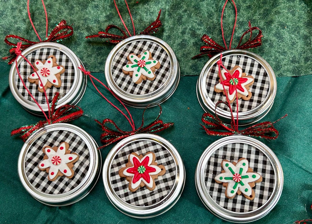 Gingerbread Mason Jar Lid Ornaments – Handmade Christmas Tree ...