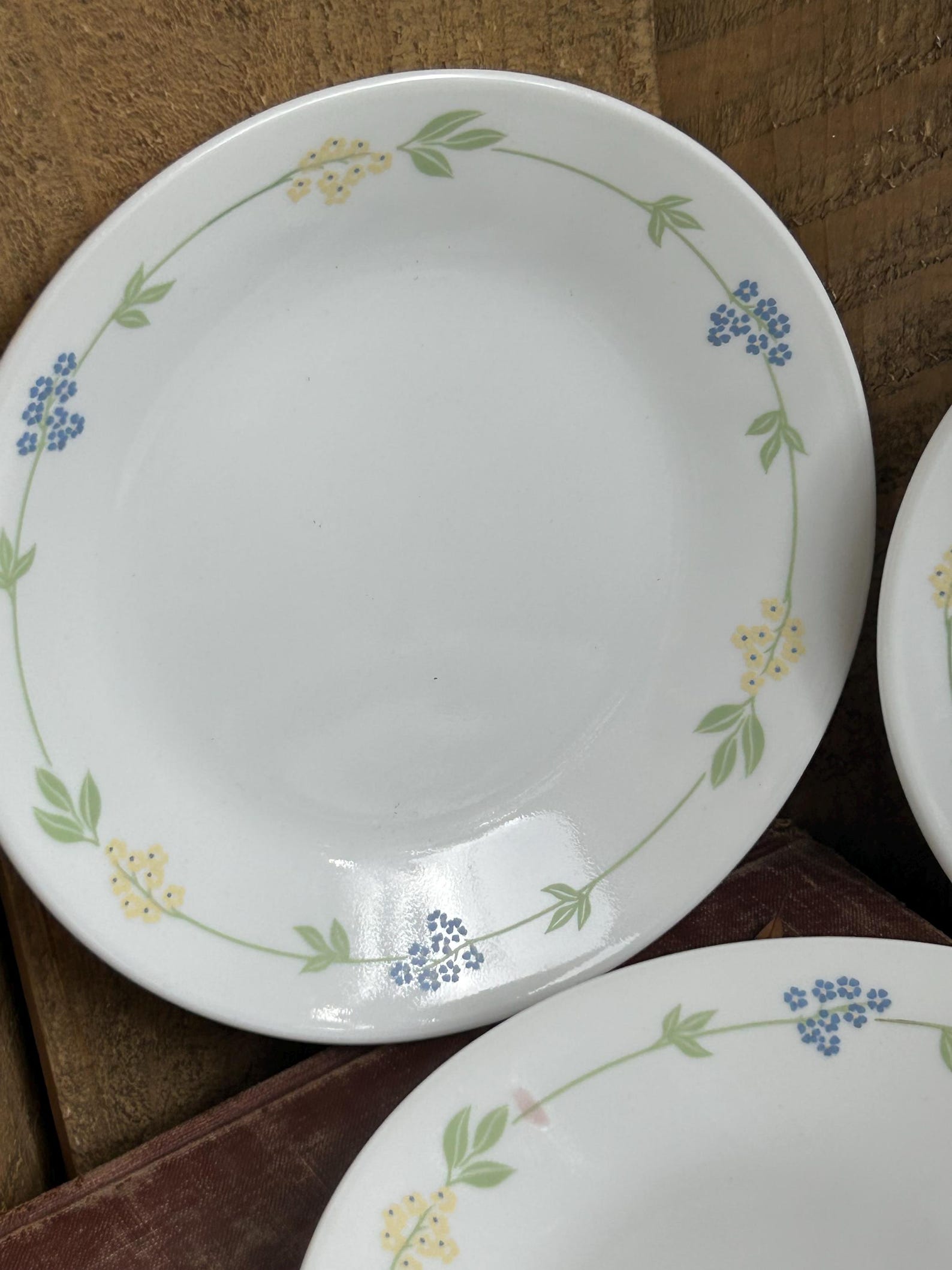 Corelle Secret Garden Salad Plates — Set of 3, Vintage Floral Pattern 6 ...