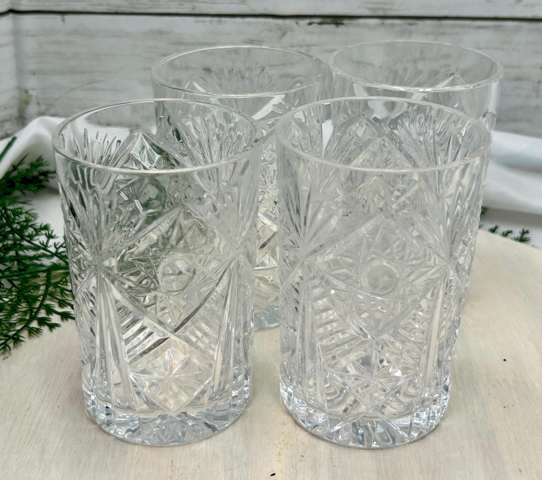 Set of 4 Russian Crystal Tea Glasses bakhmetyevsky Zavod. Excellent ...