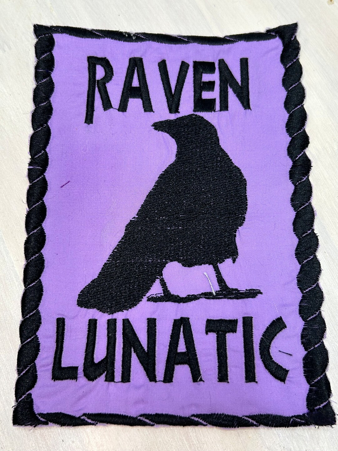 Raven Lunatic Iron on Patch , Machine Embroidery 5 X 7 - Etsy