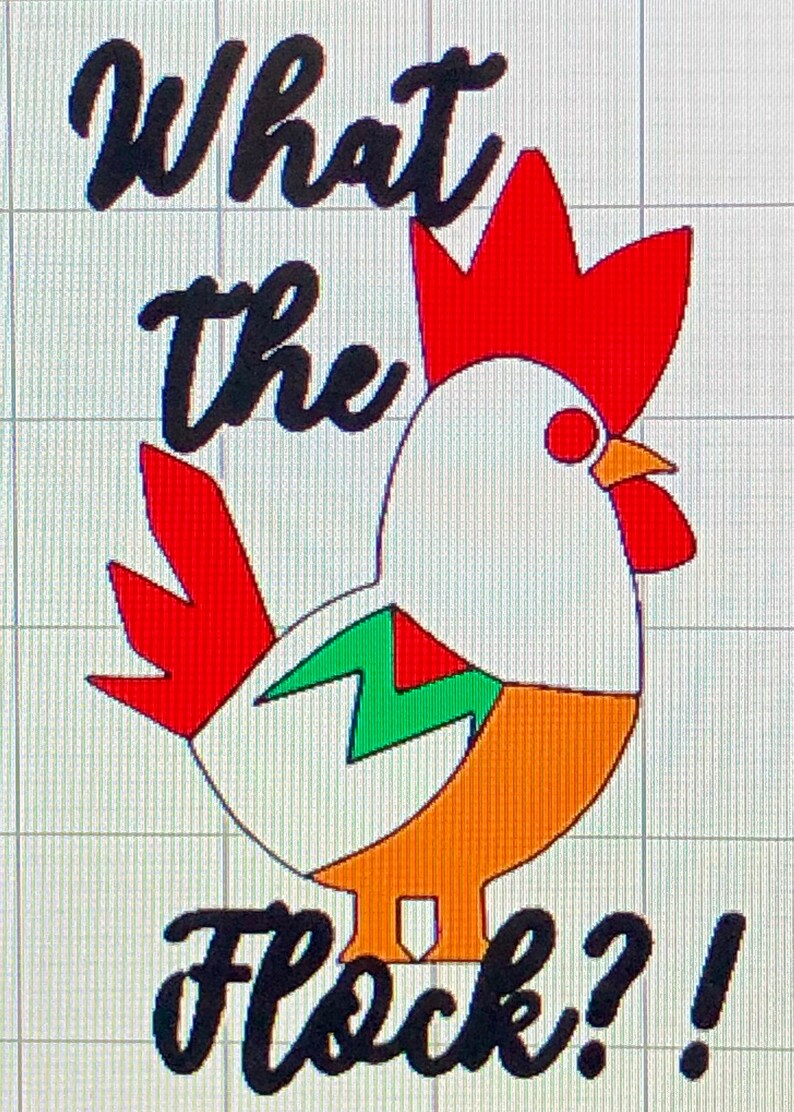 What the Flock!? Funky Chicken = SVG for Cricut Layered - Etsy