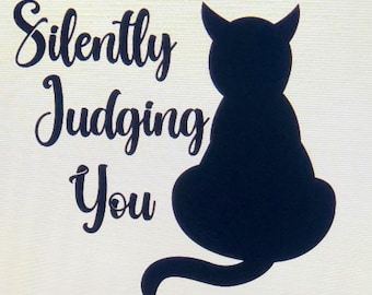 Judging You Cat Svg - Etsy