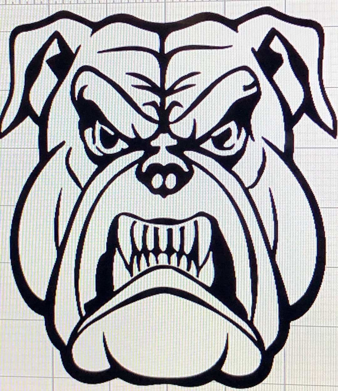 Bulldog Face Outline Fierce Mascot = SVG for Cricut Layered - Etsy