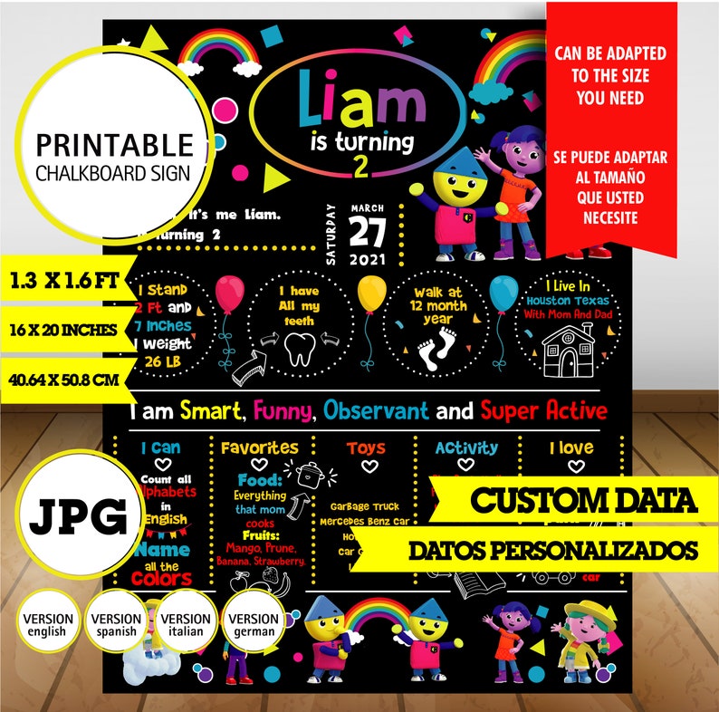 Charlie Colorforms City Chalkboard Sign Custom Logo - Etsy