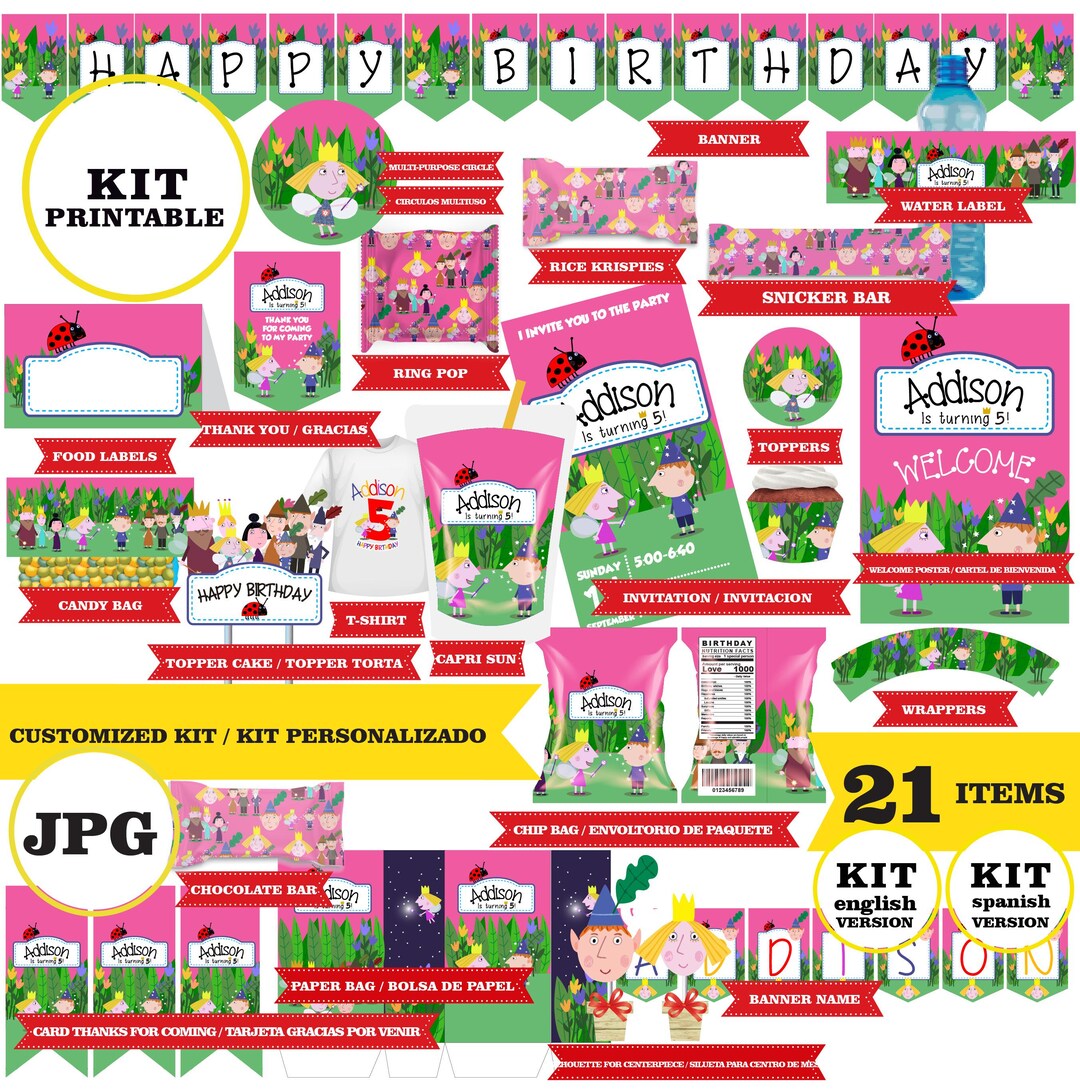 Ben & Holly, Ben and Holly Printable Kit, 21 Pieces, JPG Format, Custom ...