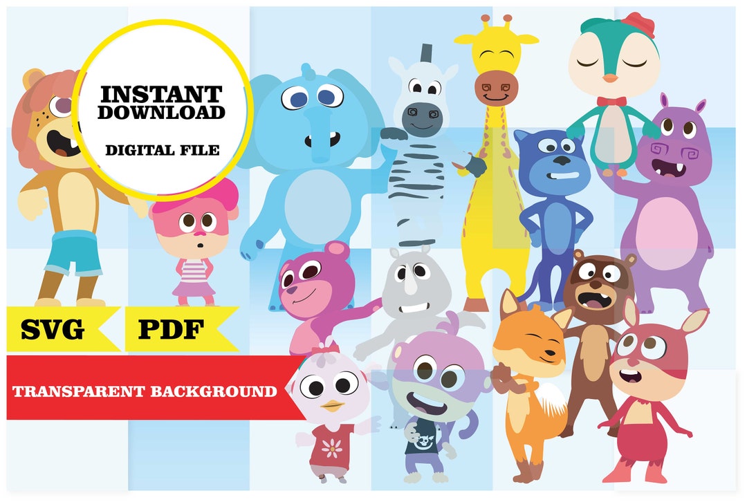 Las Canciones Del Zoo, Imagenes, Clipart SVG, PDF Vector - Etsy