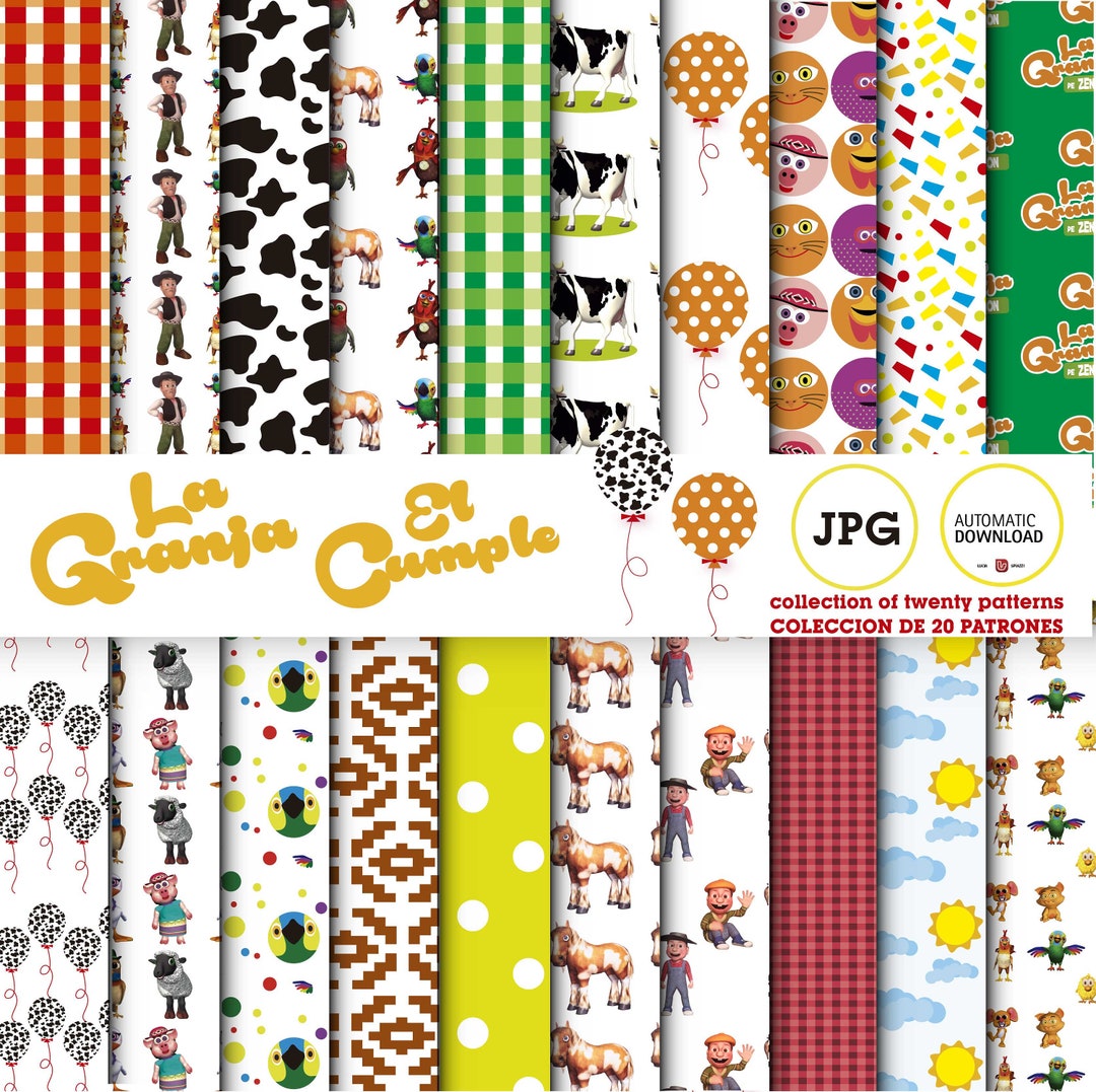 La granja de Zenón, 20 fondos JPG tamaño A3 300 dpi, descarga inmediata ...