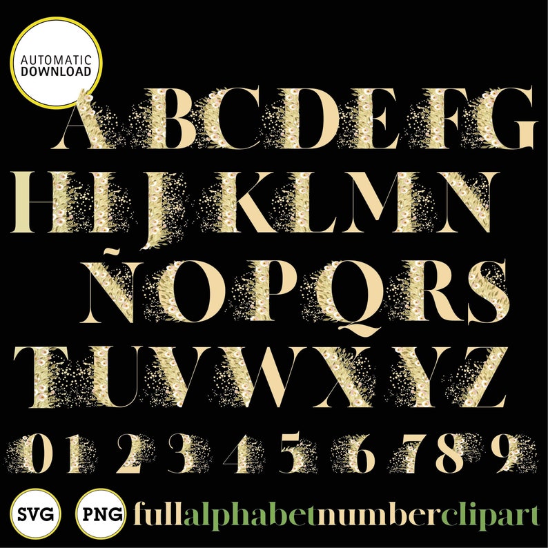 Forest Alphabet Alphabet Enchanted Forest Letters and | Etsy