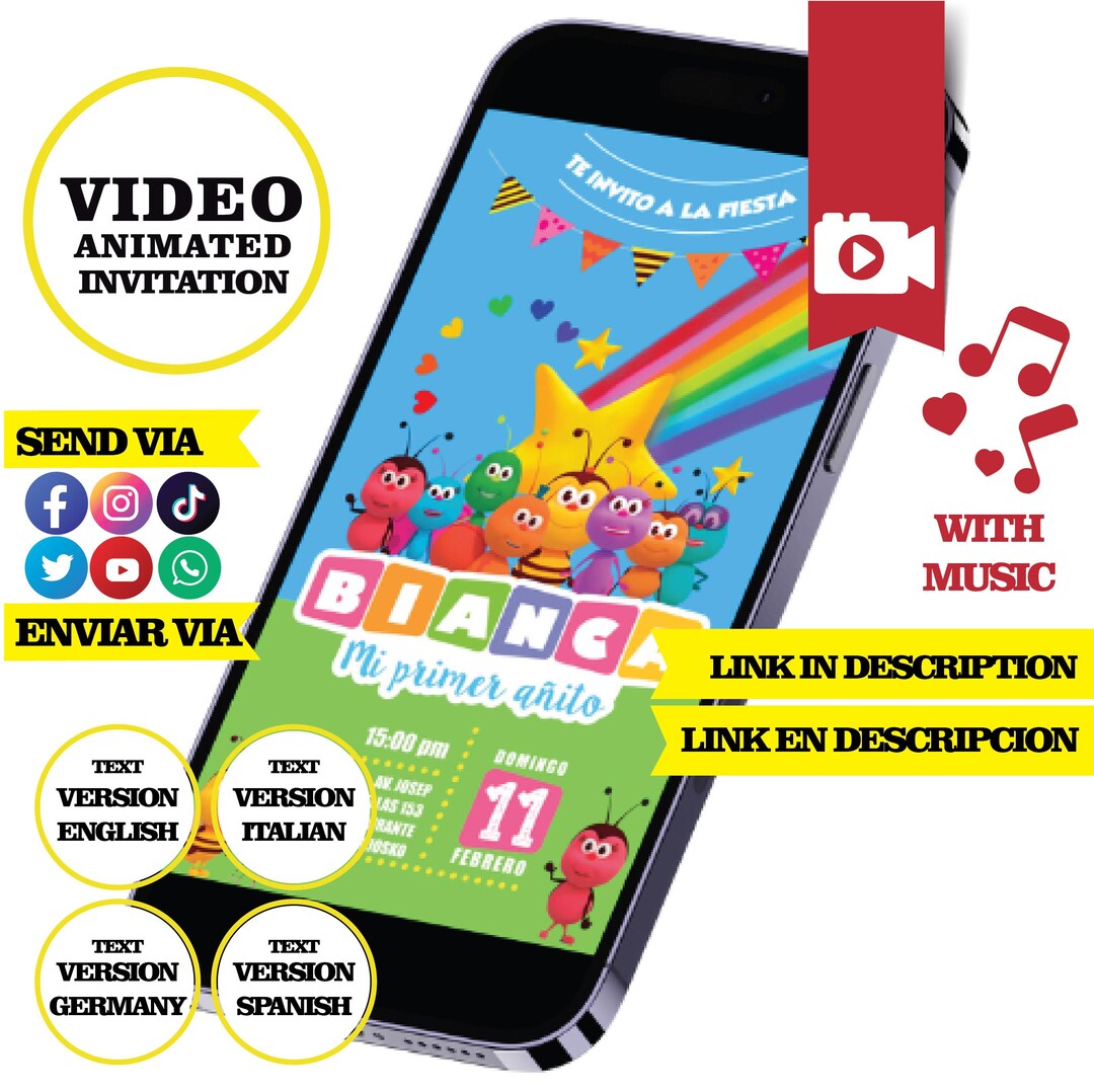 Bichikids, Animated Video Invitation, Custom Logo and Details ...