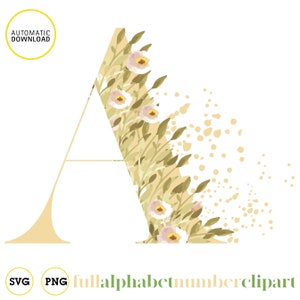 Forest Alphabet, Alphabet Enchanted Forest, Letters and Numbers Clipart ...