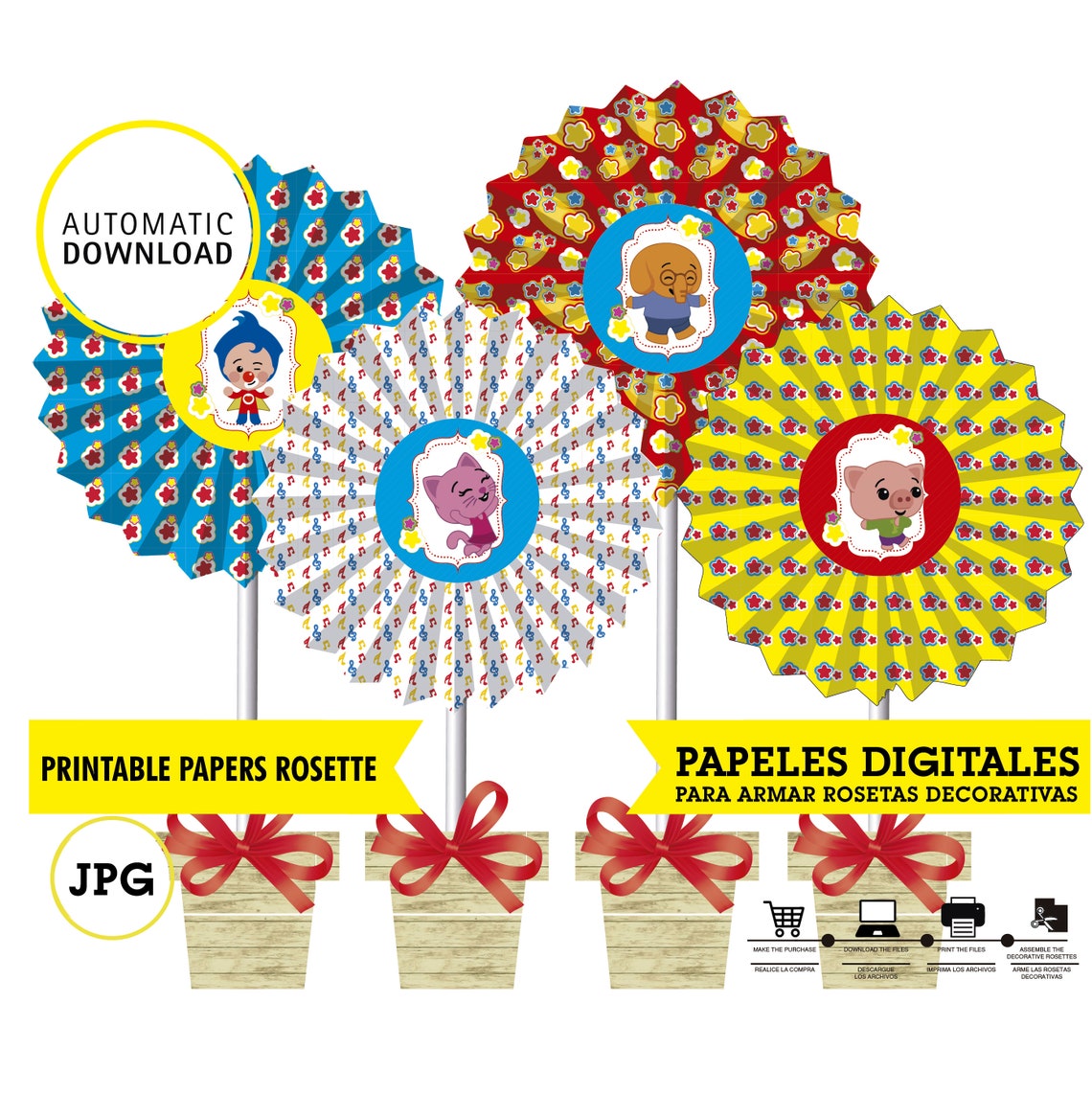 Plim Plim 20 Pattern Plim Plim 9 Circle Printable PAPERS - Etsy Canada