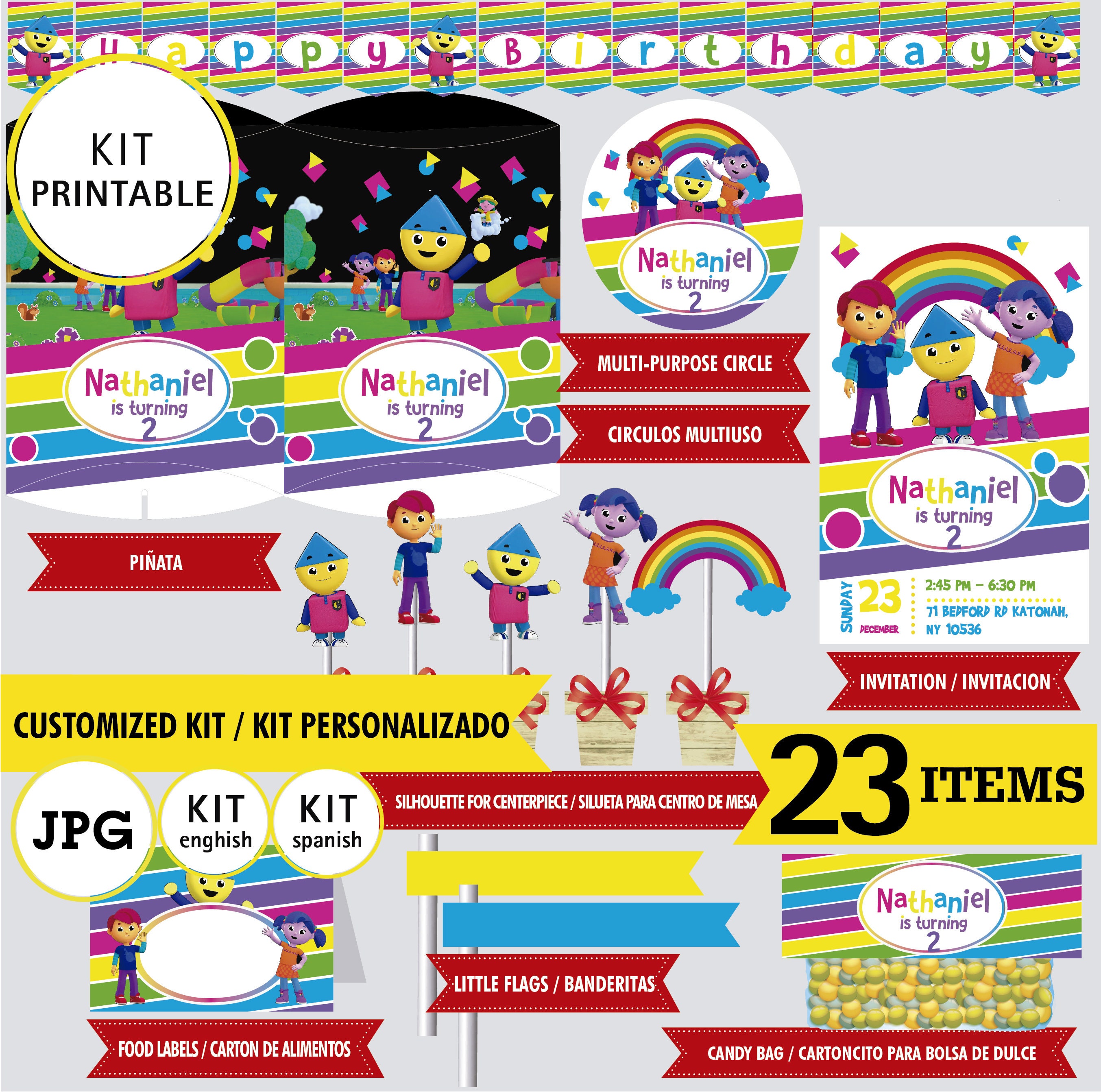 Charlie Colorforms City Kit Printable Custom Logo Birthday | Etsy