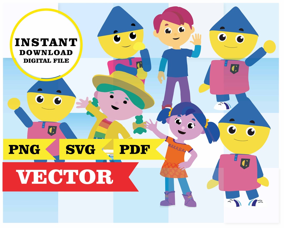 Charlie's Colorforms City, Images, Clipart SVG, PDF Vector, PNG - Etsy