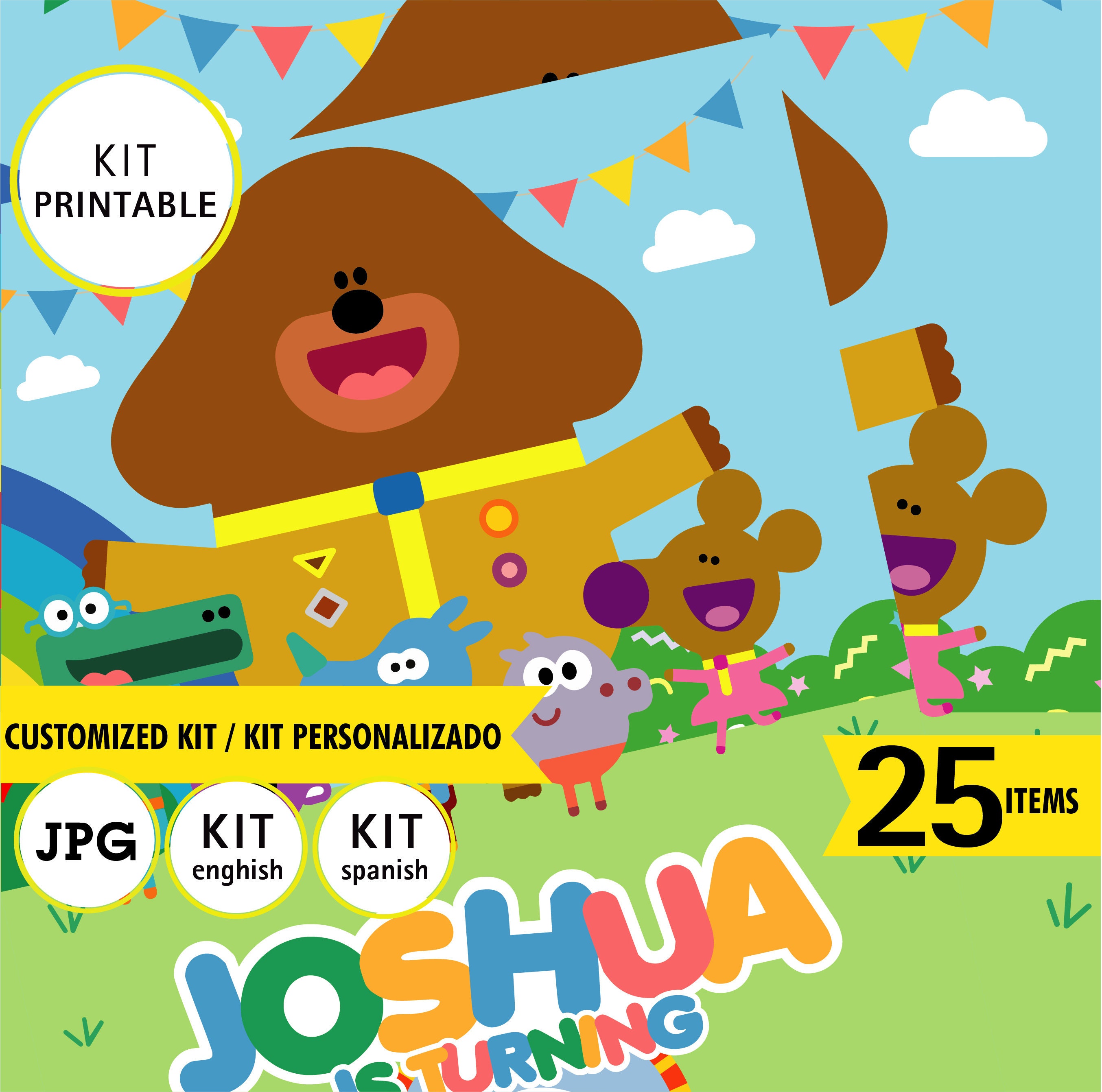 Hey Duggee kit printable custom logo birthday party | Etsy
