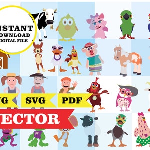 La Granja De Zenón, Imagenes, Clipart SVG, AI, PDF Vector - Etsy