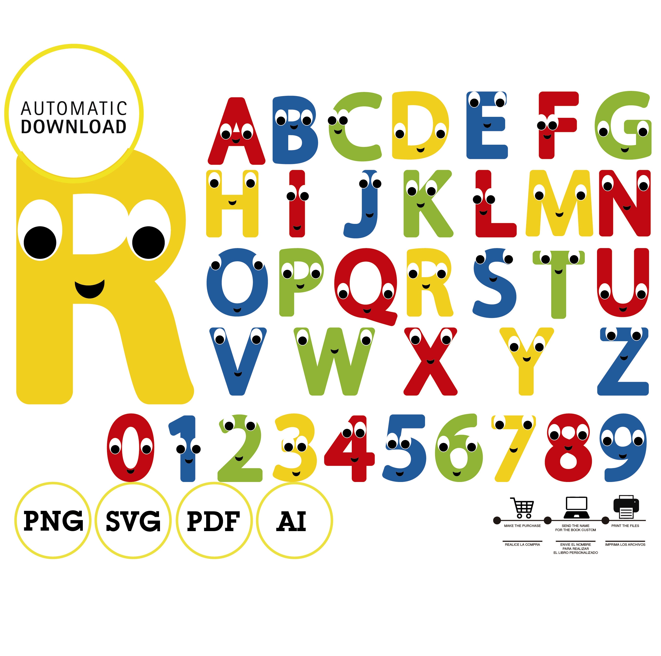 Bob the Train Alphabet Clipart SVG PDF AI Vector - Etsy UK