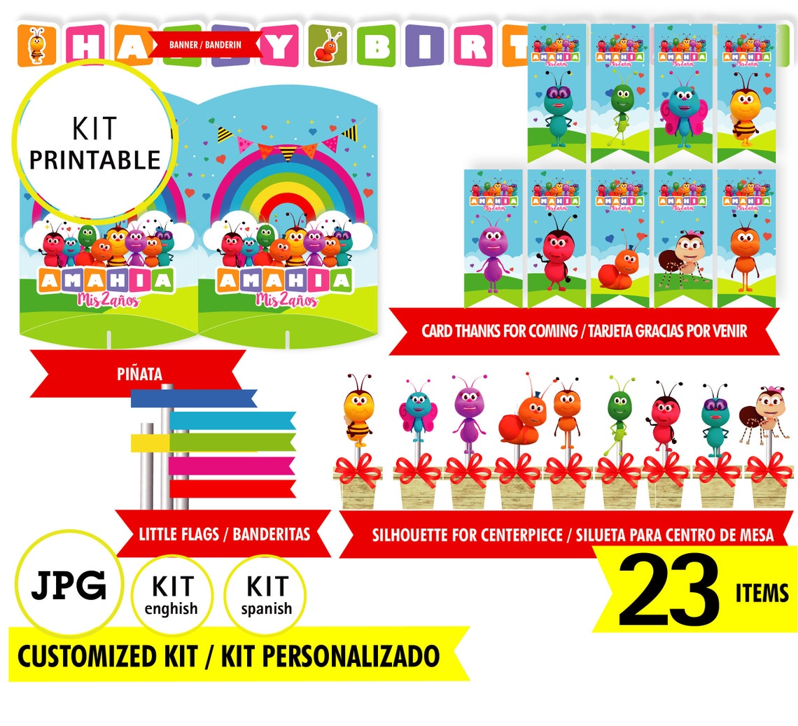 Bichikids Kit imprimible logo y texto personalizados - Etsy España