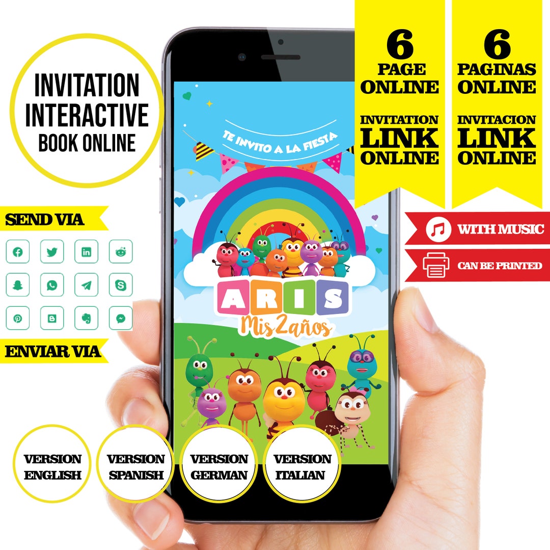 Bichikids, Invitación Interactiva Flip-book Online, Logo Y Datos ...