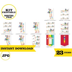 Numberblocks, kit imprimible, Number blocks, archivos JPG, 23 piezas ...