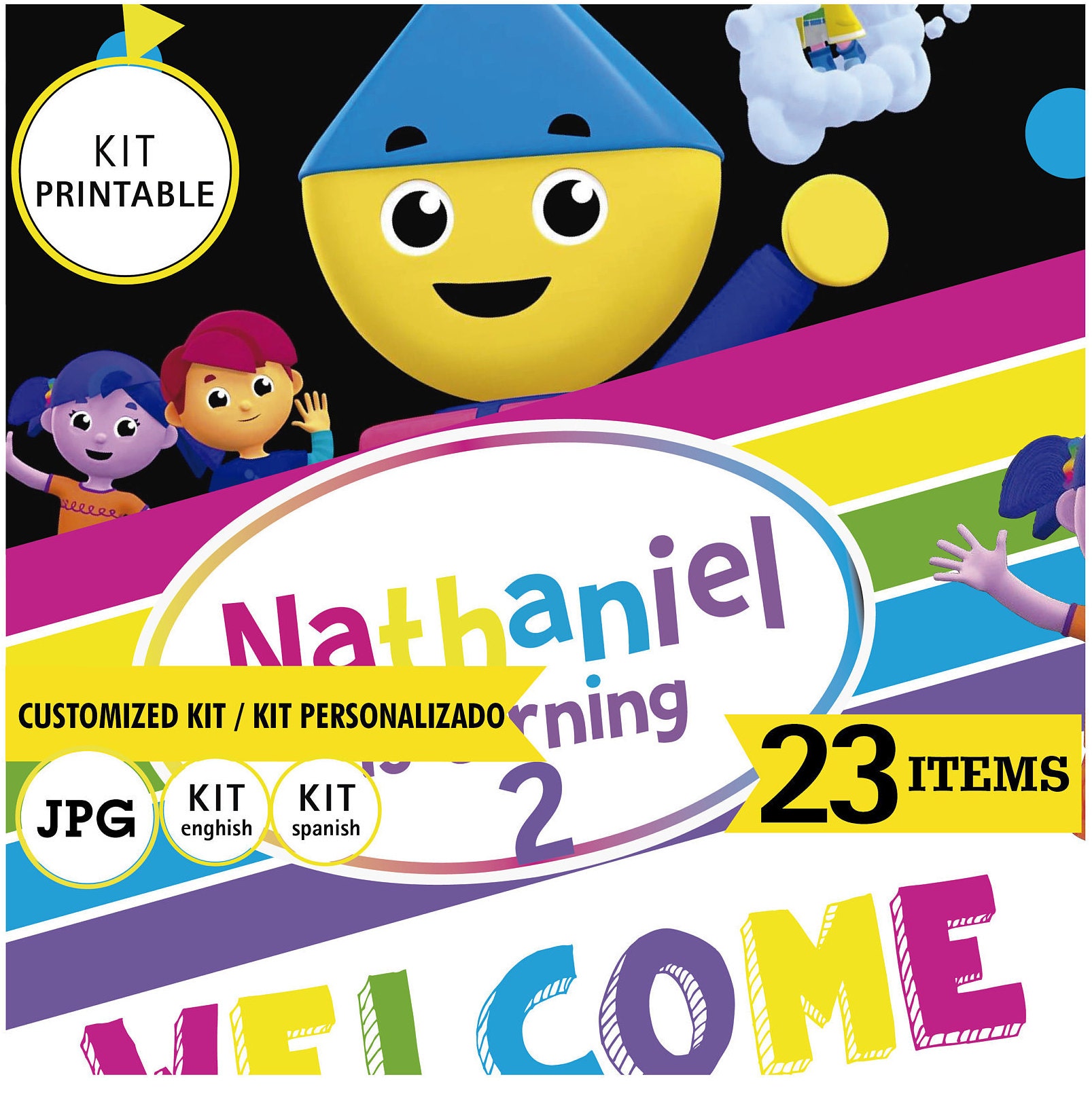 Charlie Colorforms City Kit Printable Custom Logo Birthday | Etsy