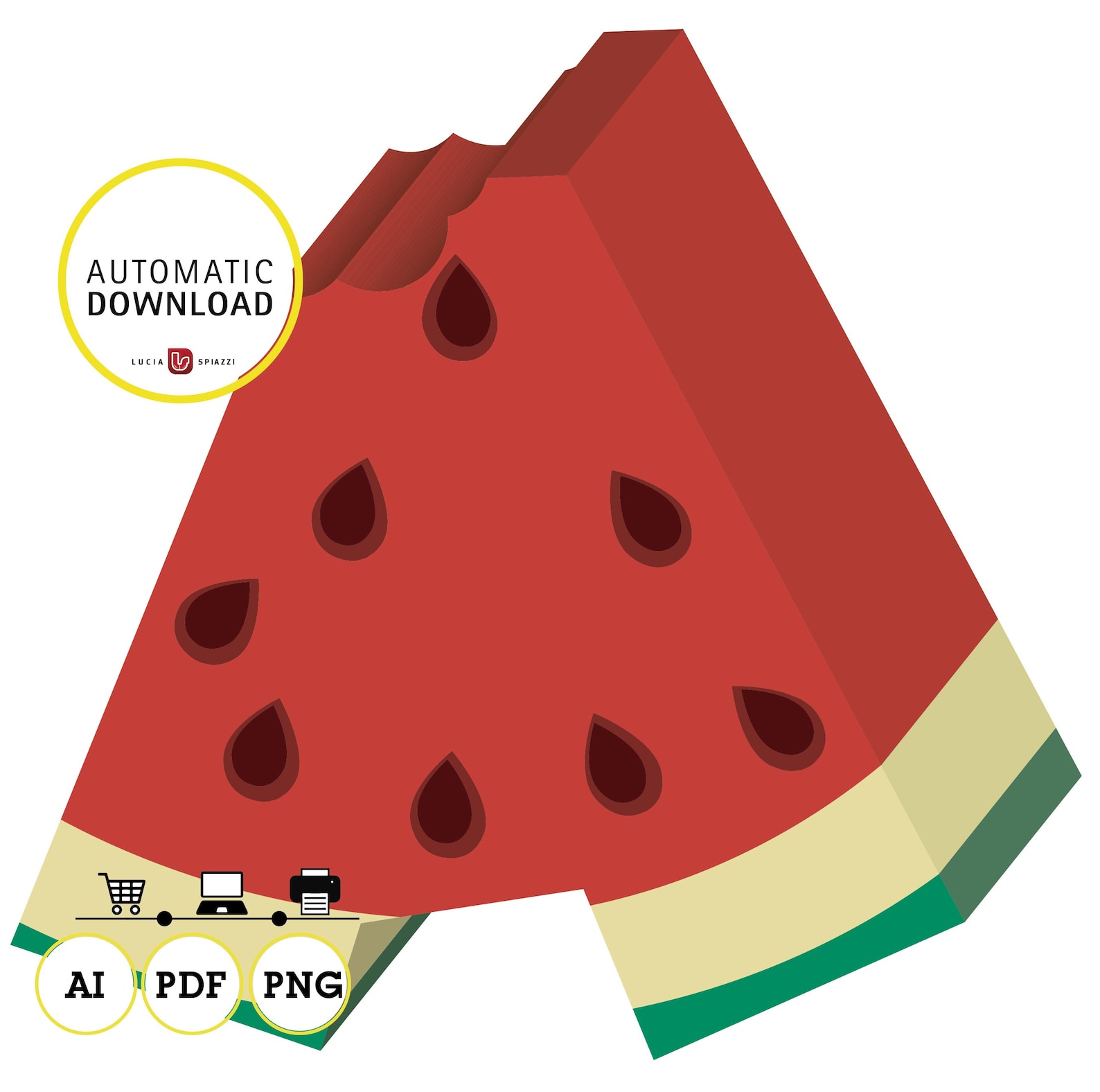 Watermelon Alphabet Letters and Number 3D Clipart Summer - Etsy