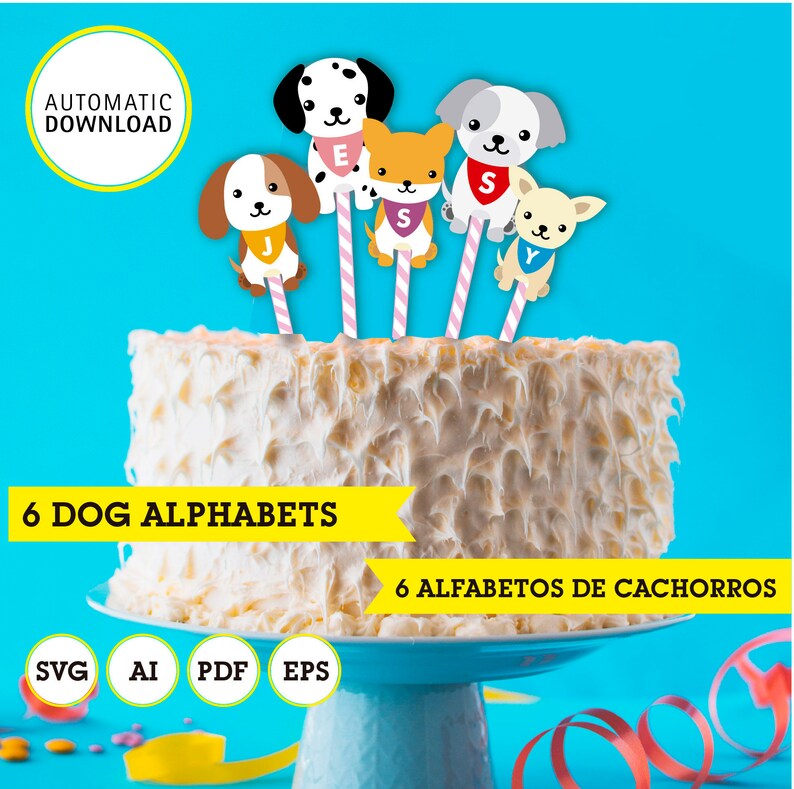 Puppi Dog Alphabet Clipart Puppies Kawaii SVG Ai Pdf Eps - Etsy