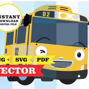 Tayo el pequeño autobús, imagenes, clipart SVG, PDF vector, PNG fondo ...
