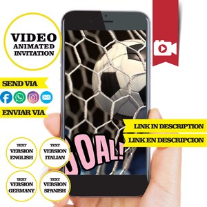 Soccer Animated Video Invitation, Football Animated Video Invitation ...