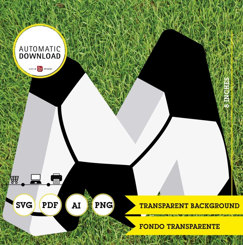 Soccer Alphabet Clipart 3D Football Letters and Number 3d - Etsy