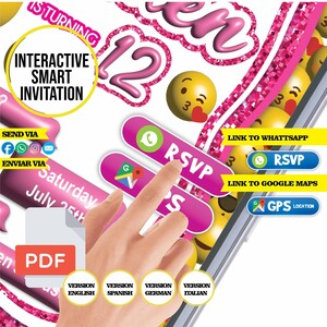 Emoji, Smart Invitation, Interactive Invitation, GPS Link, Whattsapp ...