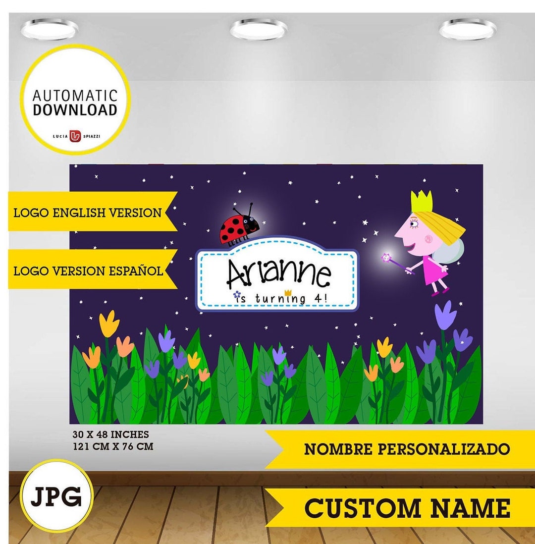 Ben and Holly Backdrop Kids Party Background Ben and Holly - Etsy