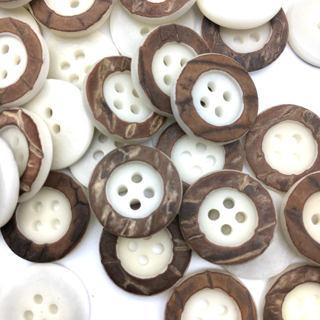 12 Tagua Buttons Ø 15 Mm- Undyed - Etsy