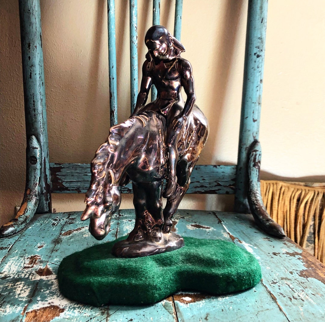 Bronzed Ceramic End of the Trail Statue - Etsy