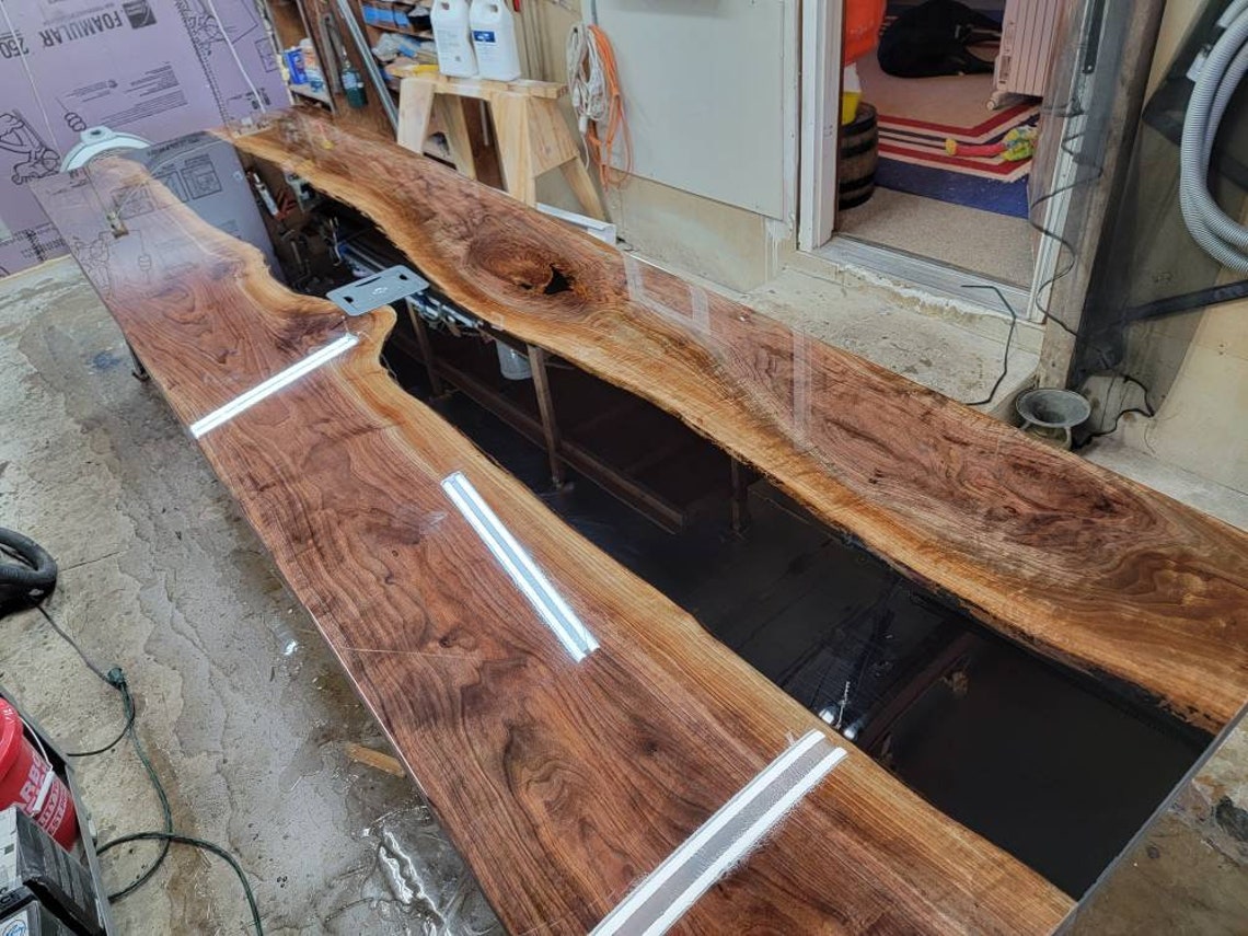 Live Edge Large Conference Table Epoxy River Table With - Etsy
