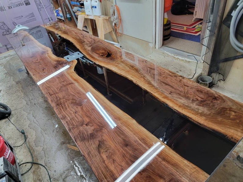 Live Edge Large Conference Table Epoxy River Table With - Etsy