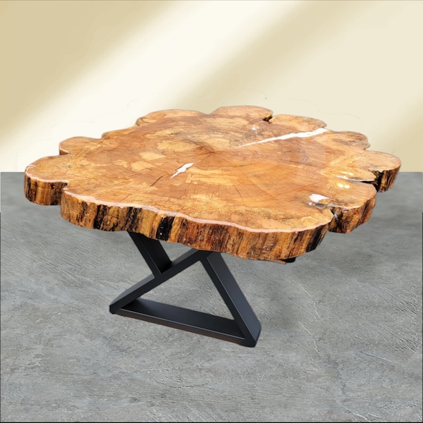 Live Edge Round Dining Table - Etsy