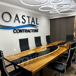 Live Edge Large Conference Table Epoxy River Table With Custom Resin ...