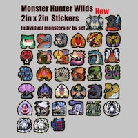 Monster Hunter Wilds Monster Icon Stickers - Etsy